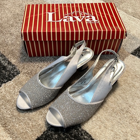 Lava | Shoes | Lava Party Shoes Silver Sparkle Size 8 Euc | Poshmark
